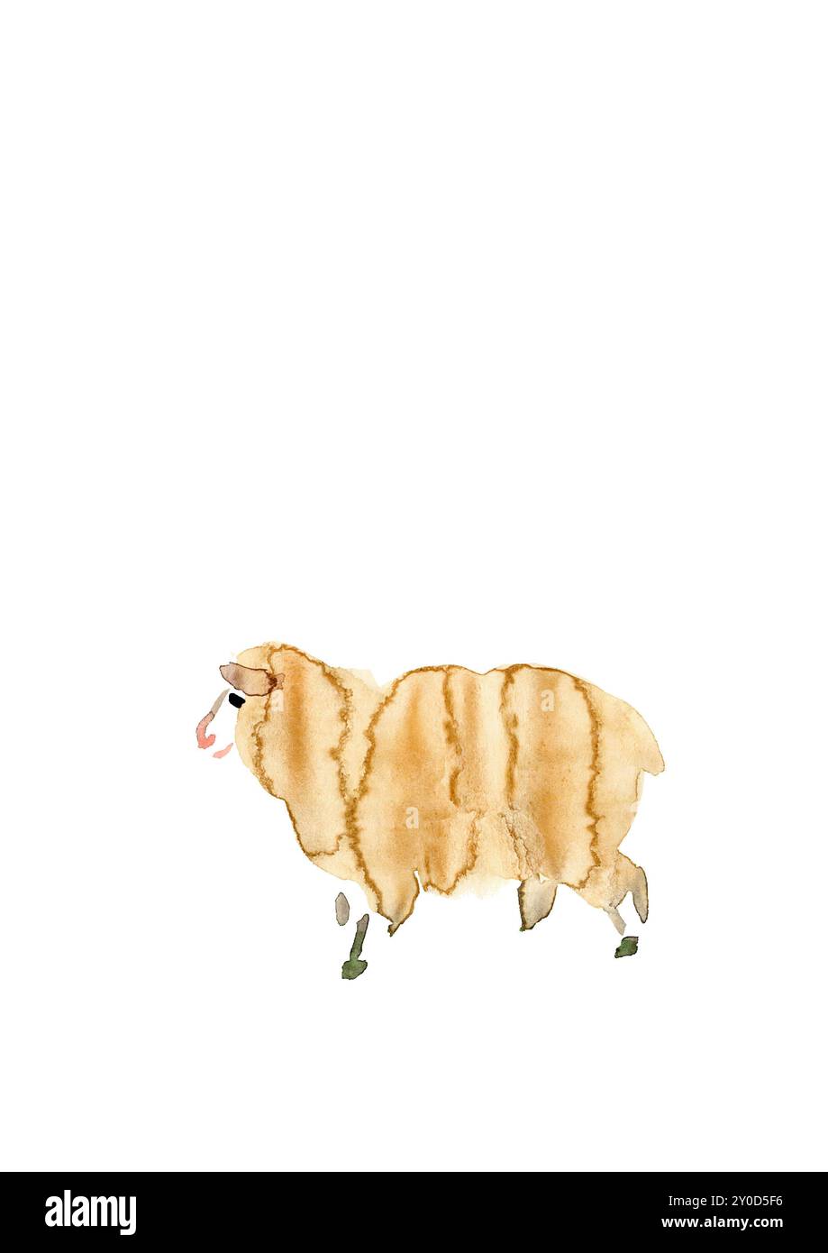 A plain whole sheep looking left Stock Photo - Alamy