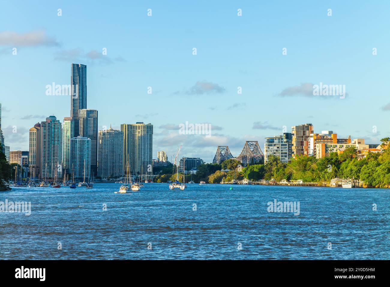 Scenery of Brisbane, the capital of Queensland state located in ...