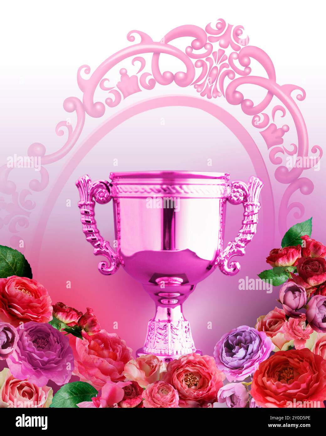 Flowers and trophy Stock Photo - Alamy