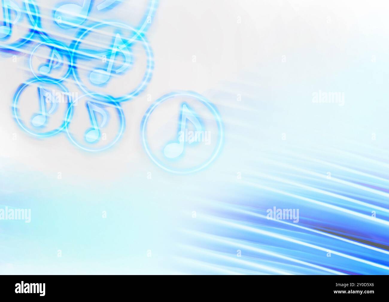 Blue music notes background hi-res stock photography and images - Alamy