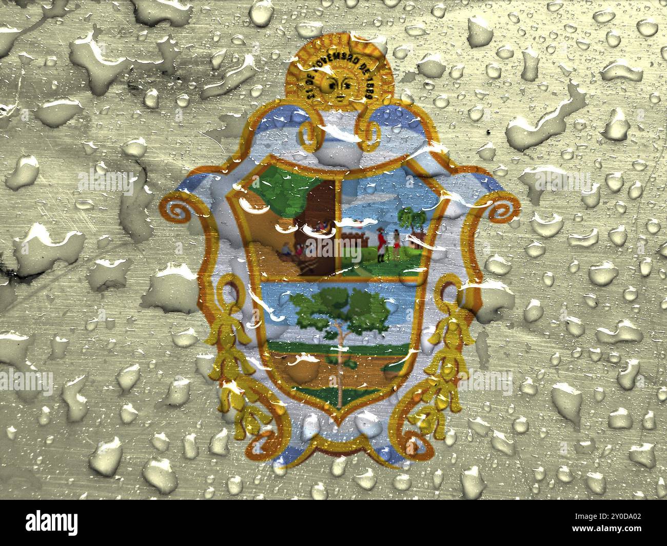 Flag of Manaus with rain drops Stock Photo - Alamy