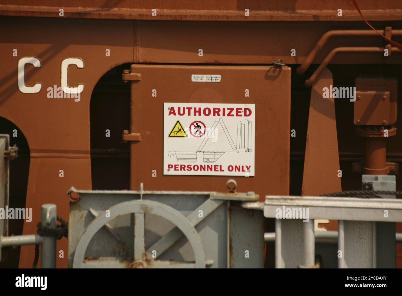 Sign on an old cargo ship Stock Photo - Alamy