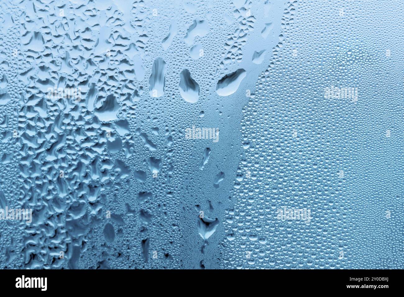 Natural large and fine water drops on glass Stock Photo - Alamy