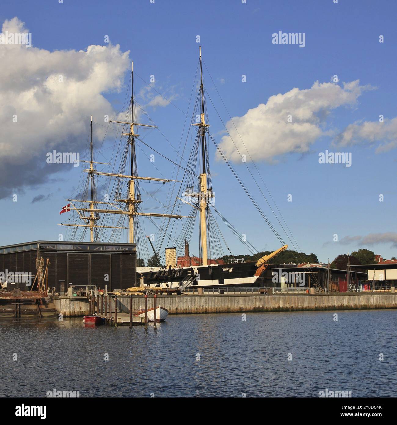 Fregatten Jylland. Famous old sailing ship situated in Ebelstoft ...
