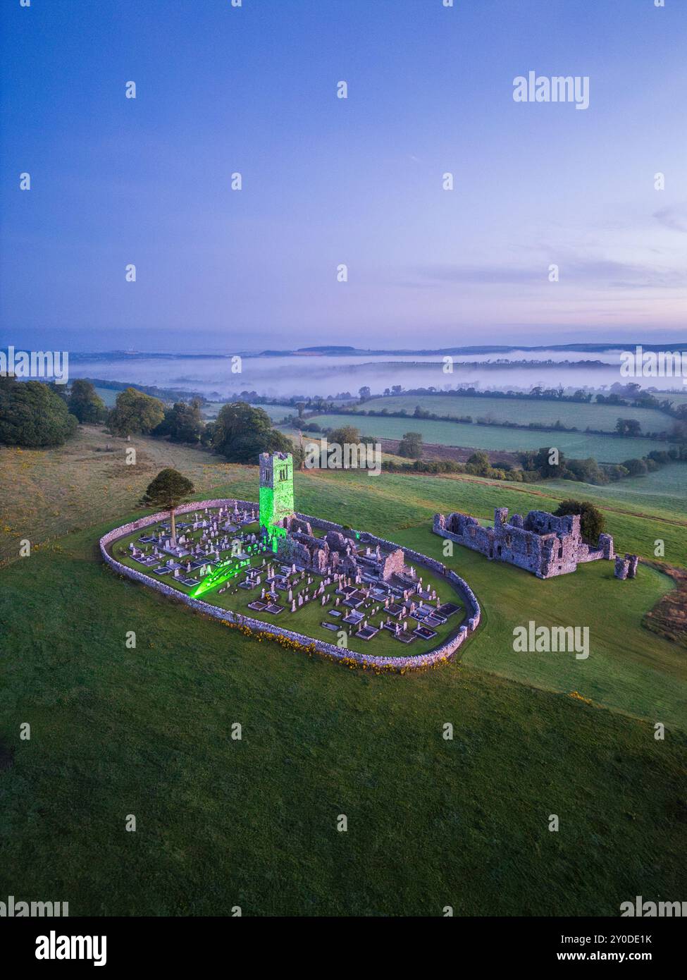 Dawn at the Hill of Slane Stock Photo - Alamy