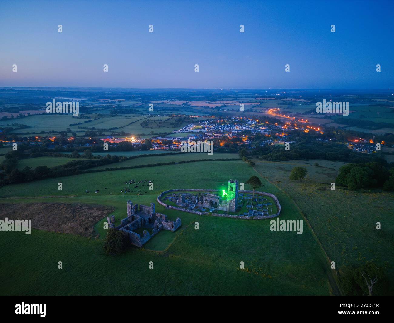 Dawn at the Hill of Slane Stock Photo - Alamy
