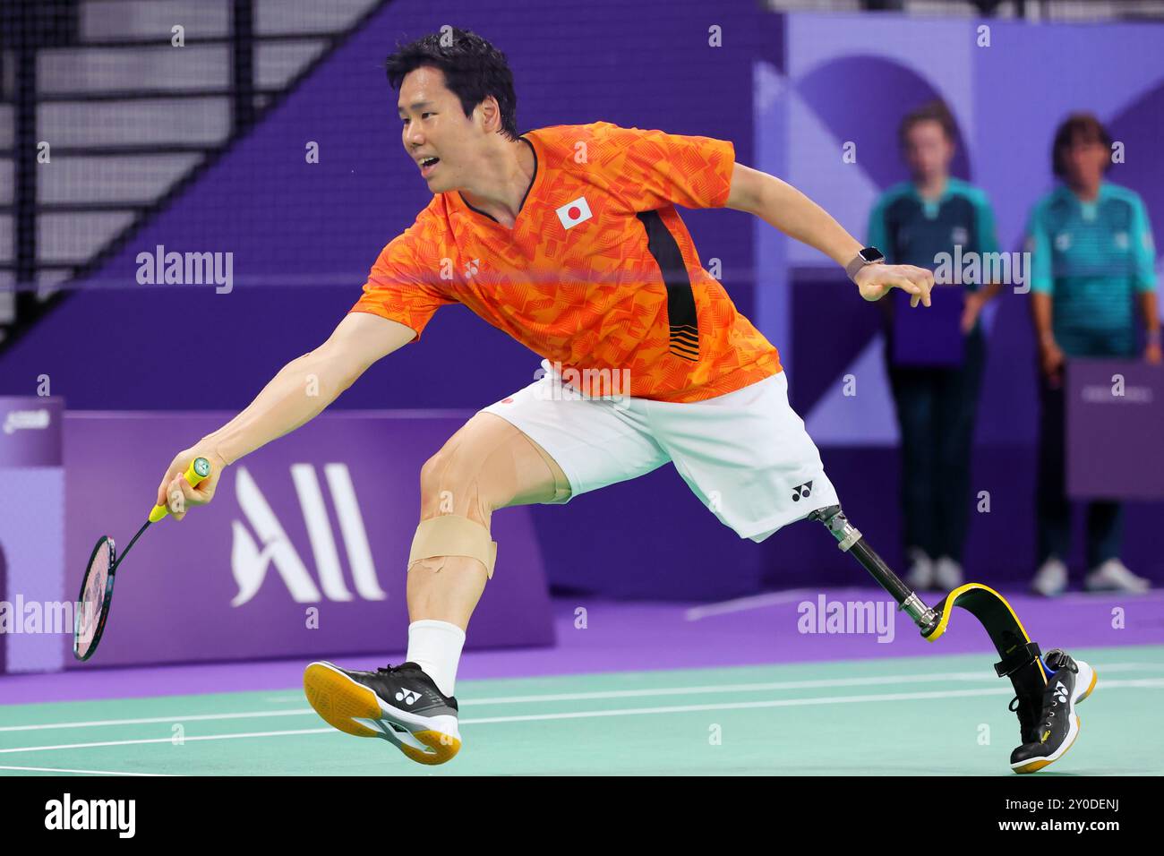 Paris, France. 1st Sep, 2024. Daisuke Fujihara (JPN) Badminton : Mens Singles SL3 Semi-Final ...