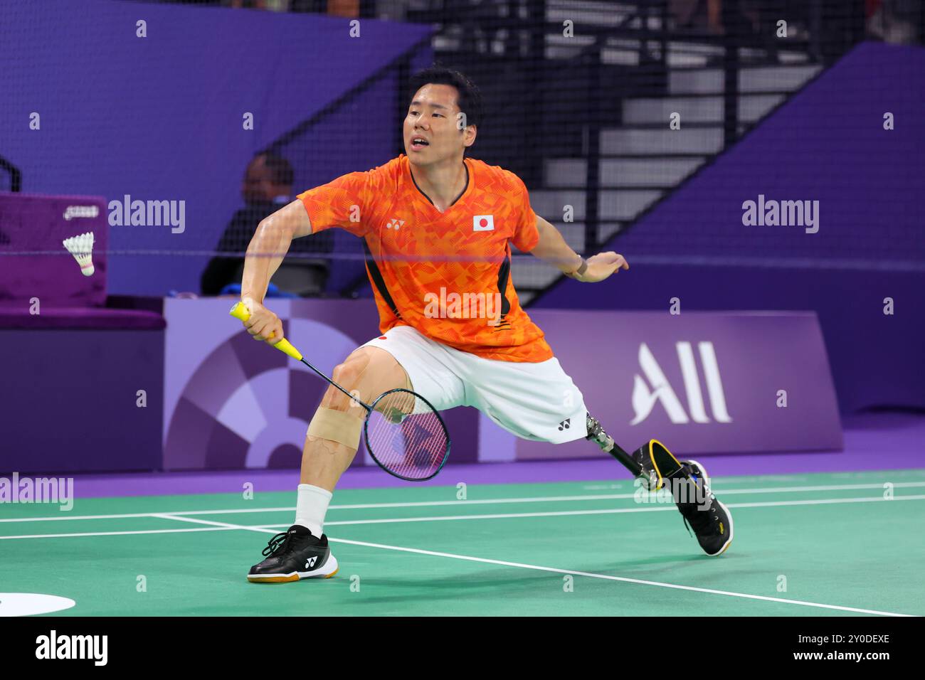 Paris, France. 1st Sep, 2024. Daisuke Fujihara (JPN) Badminton : Mens Singles SL3 Semi-Final ...