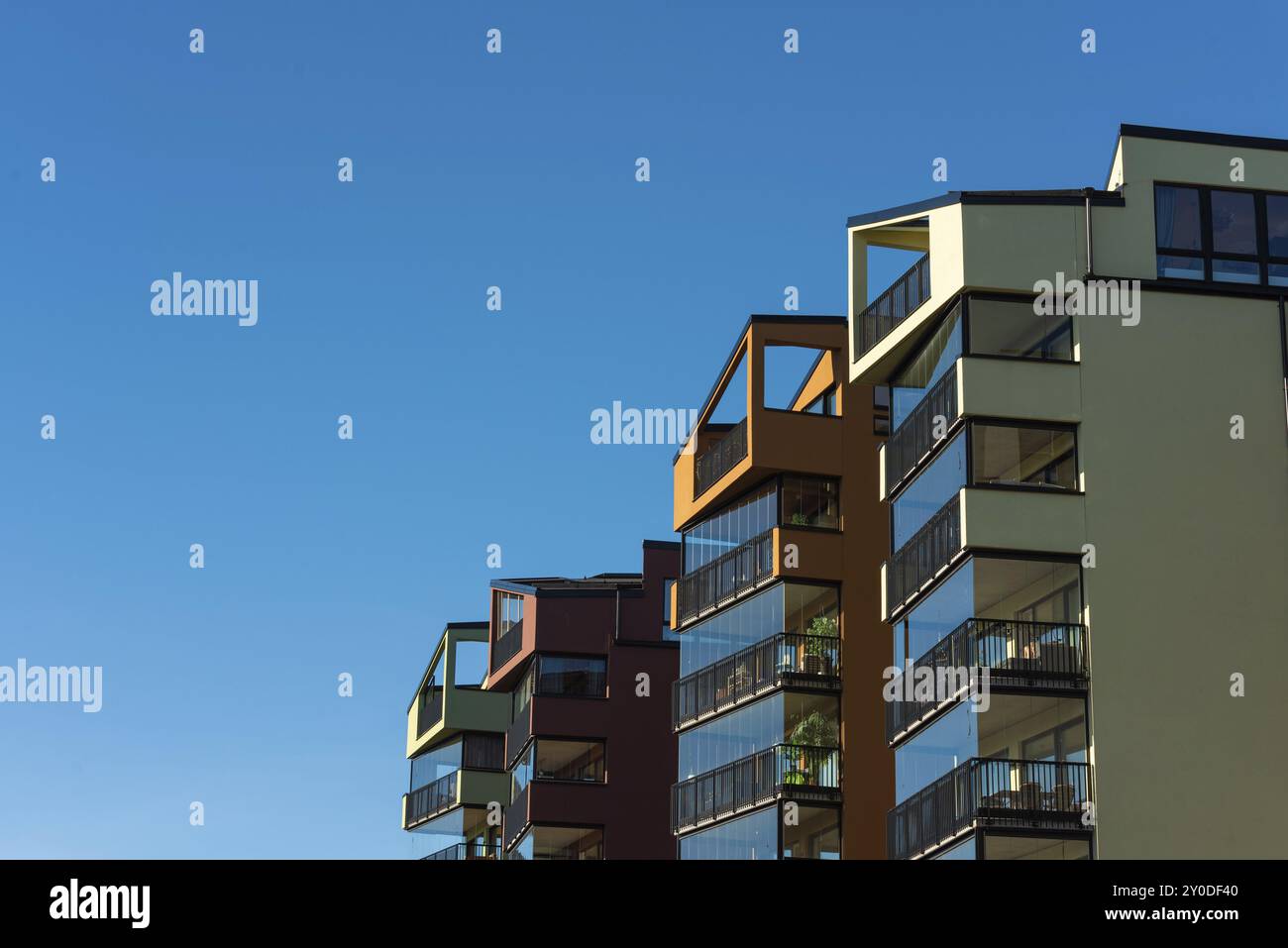Colorful apartment high rises Stock Photo - Alamy