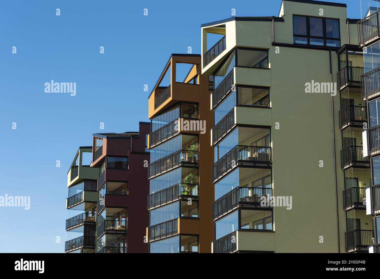 Colorful apartment high rises Stock Photo - Alamy
