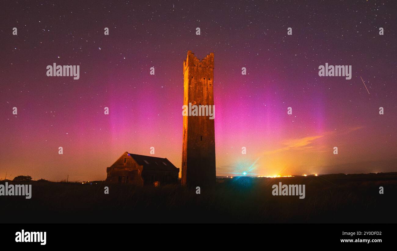 Small display of the aurora borealis at Mornington Maiden Tower Stock ...
