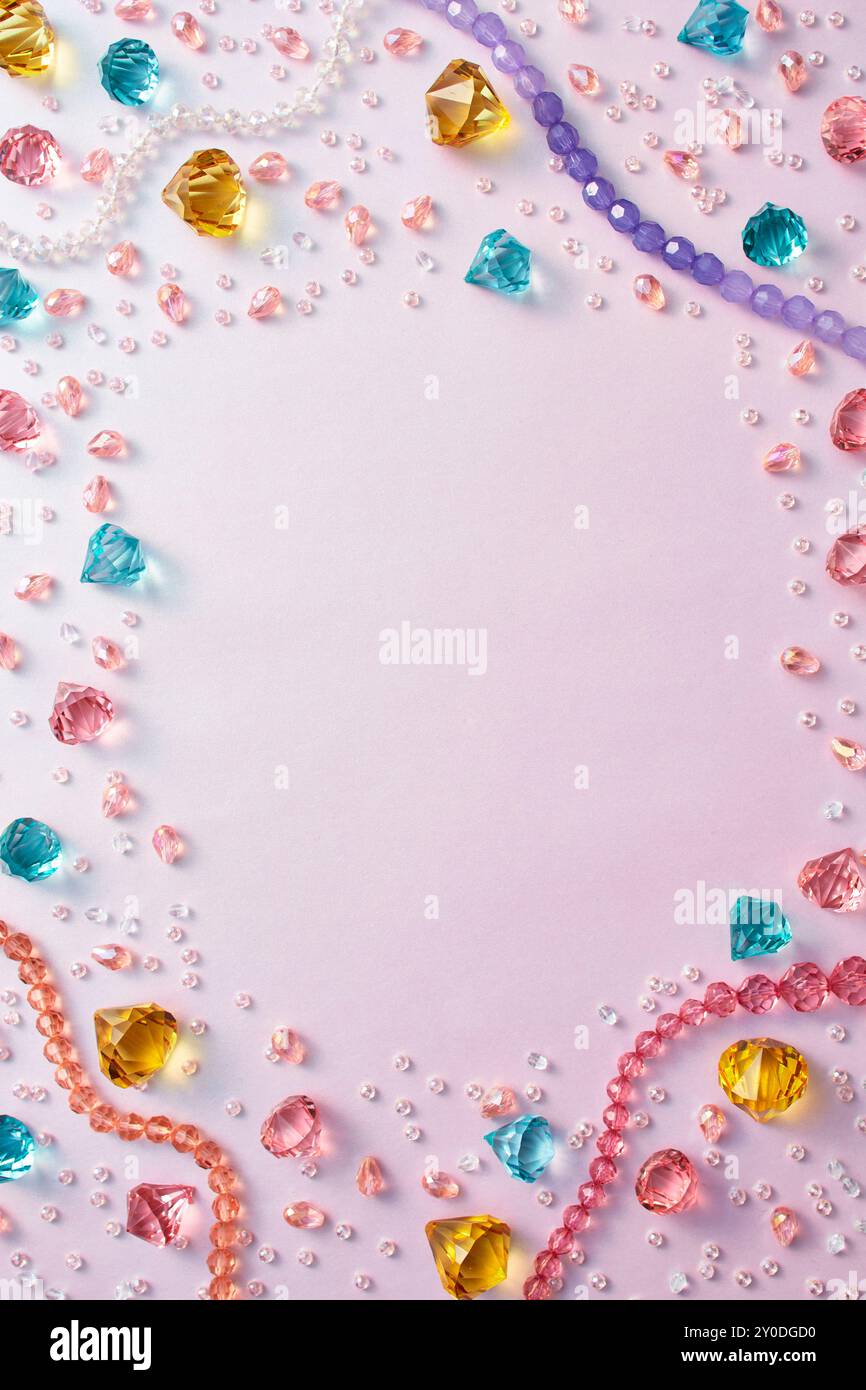 Frame and glitter stone Stock Photo - Alamy