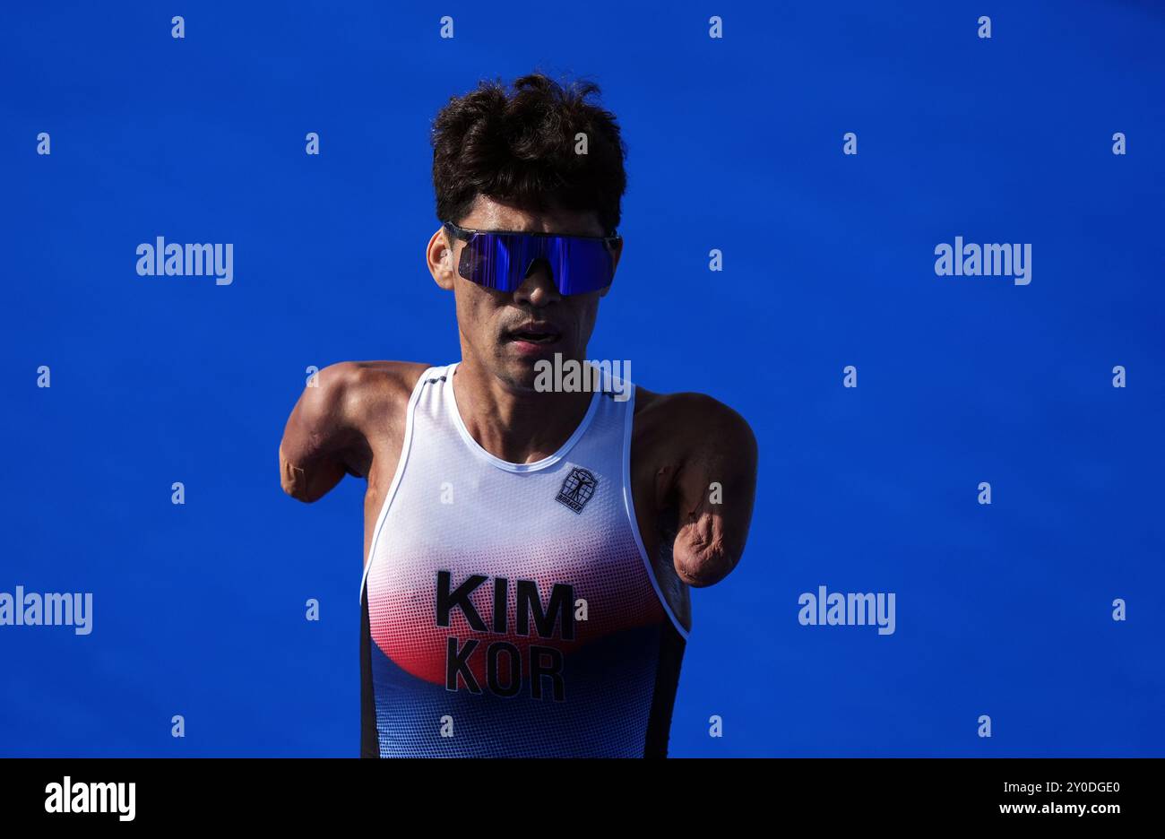 South Korea's Kim Hwang-tae during the Men's PTS3 Para Triathlon at ...