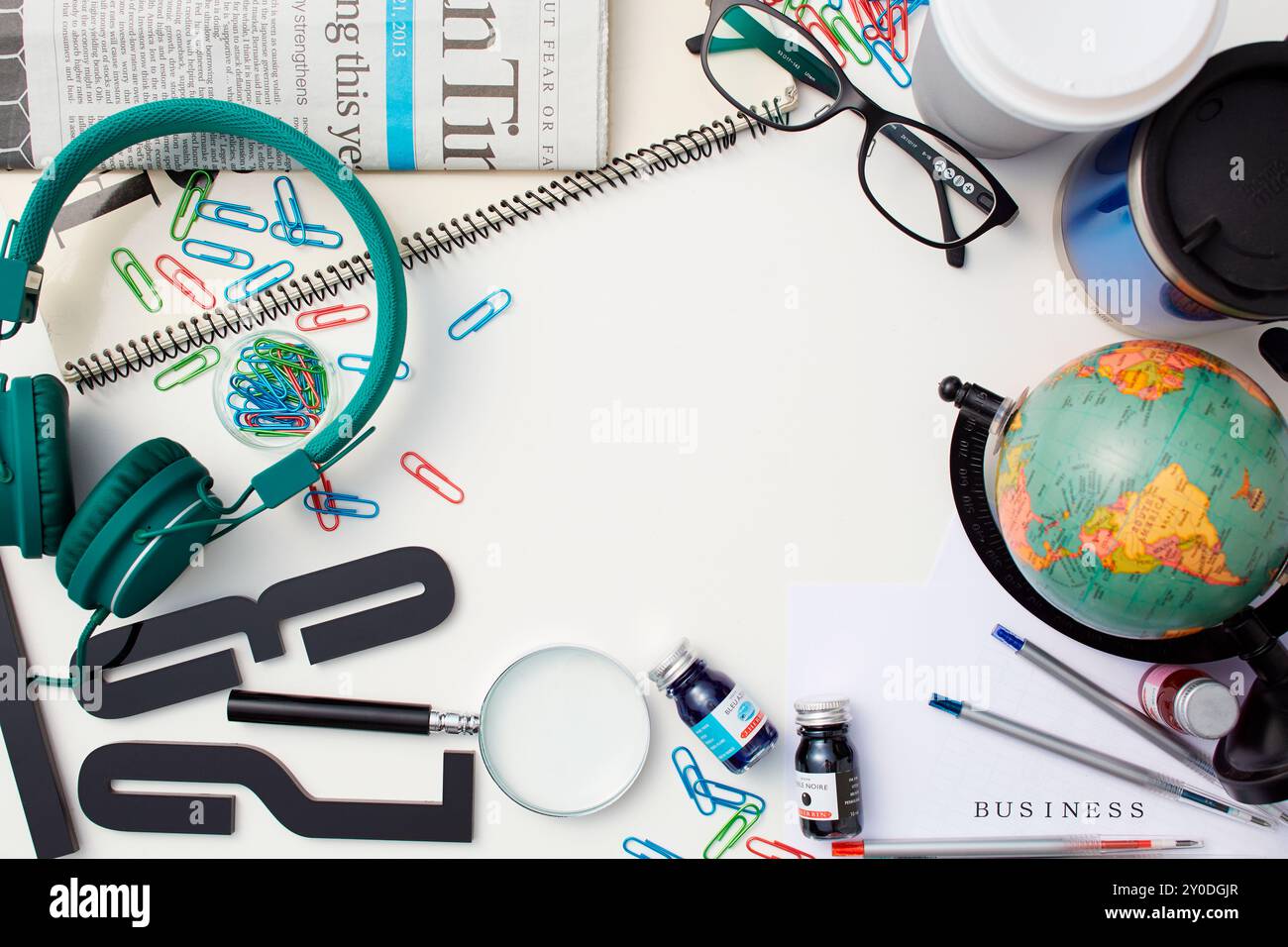 Collection of small business items Stock Photo - Alamy