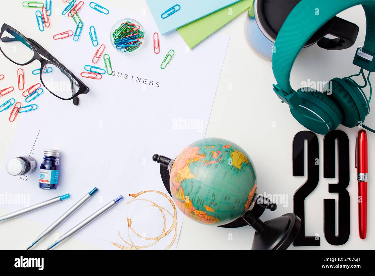 Collection of small business items Stock Photo - Alamy