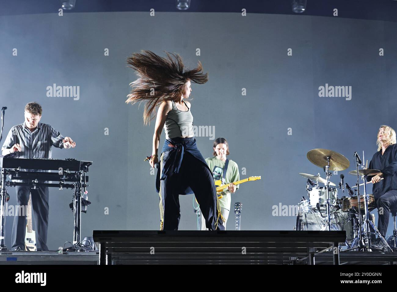 Danish singer MØ performs on 10 August 2024 at Sziget Festival in ...