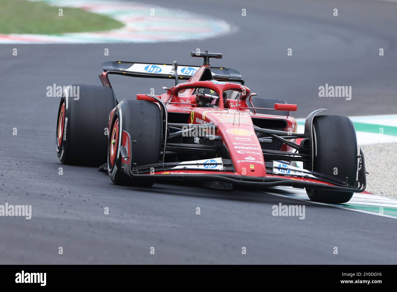 Monza, Italy. 1st Sep, 2024. Ferrari's Monegasque driver Charles ...