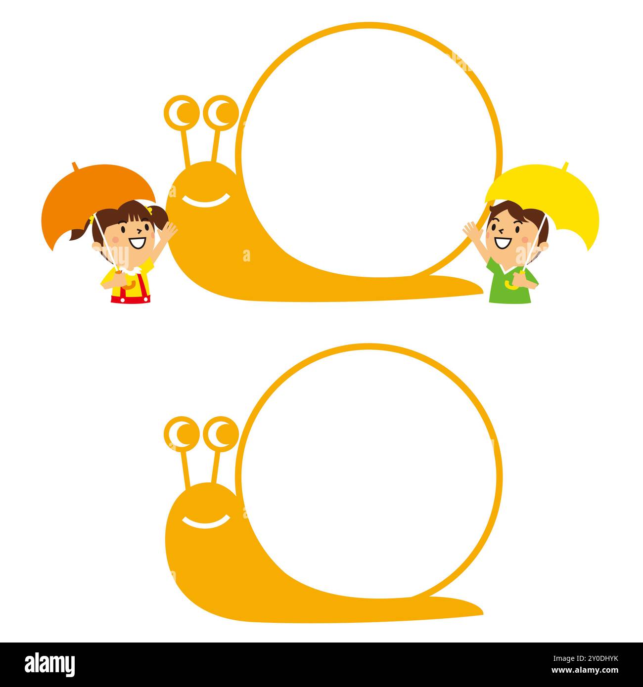 Frame (children with snails Stock Photo - Alamy