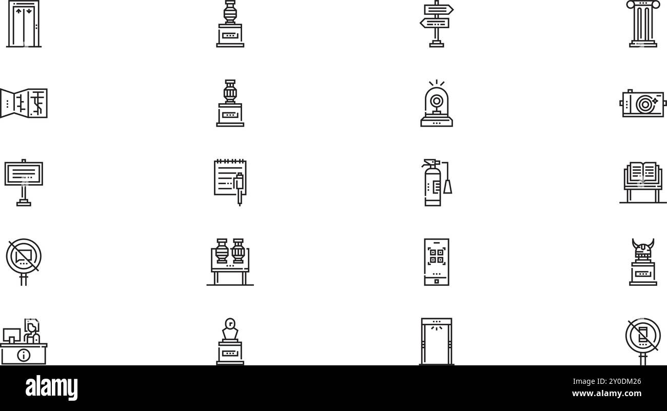 Museum icons High-Quality Vector Icons Collection with Editable Stroke ...