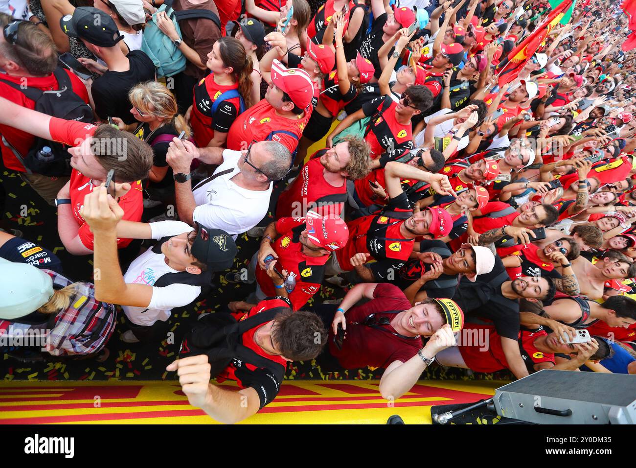Tifosi and Supporters on mainstraight of Monza during Rade Day, Sunday ...