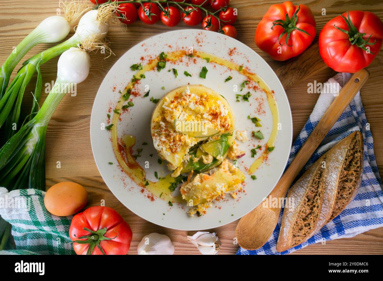 Causa Peruana. Causa Lima is a traditional starter of Peruvian cuisine ...