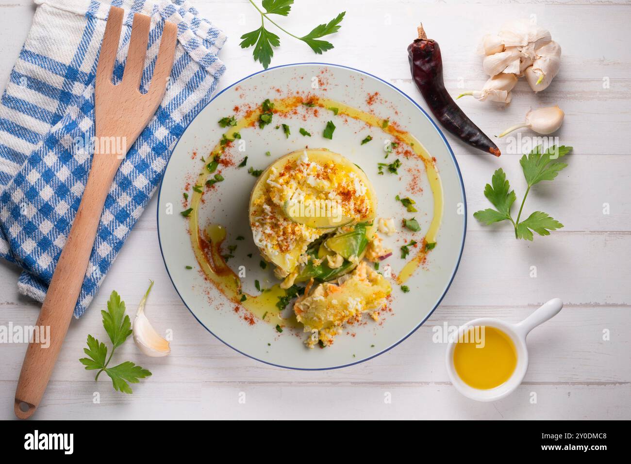 Causa Peruana. Causa Lima is a traditional starter of Peruvian cuisine ...