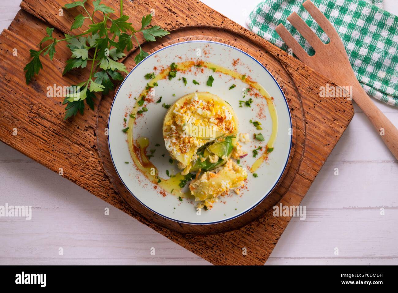 Causa Peruana. Causa Lima is a traditional starter of Peruvian cuisine ...
