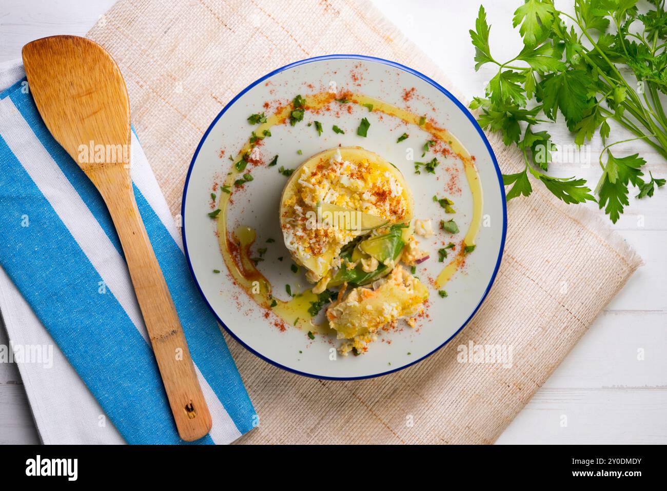 Causa Peruana. Causa Lima is a traditional starter of Peruvian cuisine ...