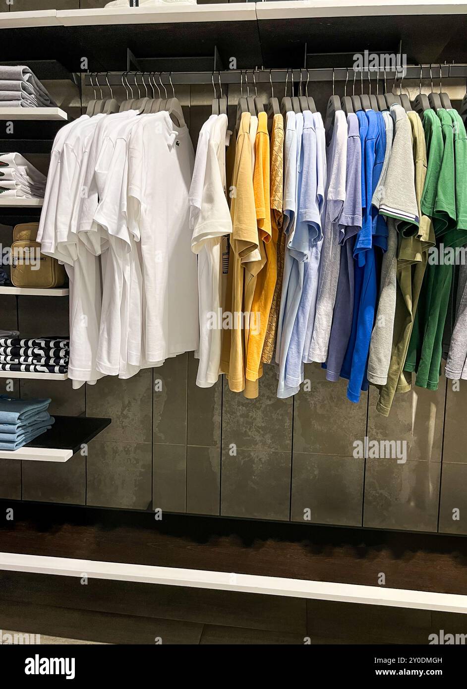 Stack shirts in clothes shop hi-res stock photography and images - Alamy
