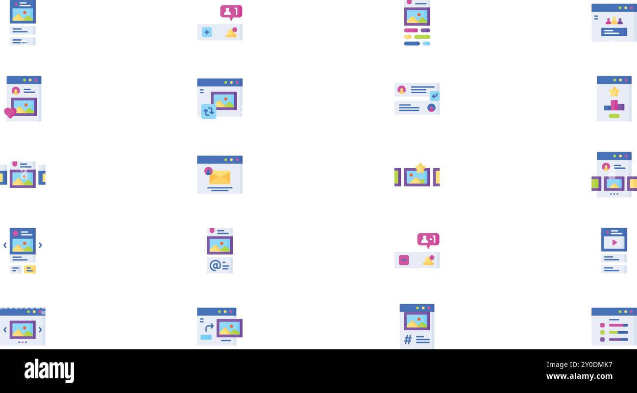 Social media interactions icons High-Quality Vector Icons Collection with Editable Stroke. Ideal ...