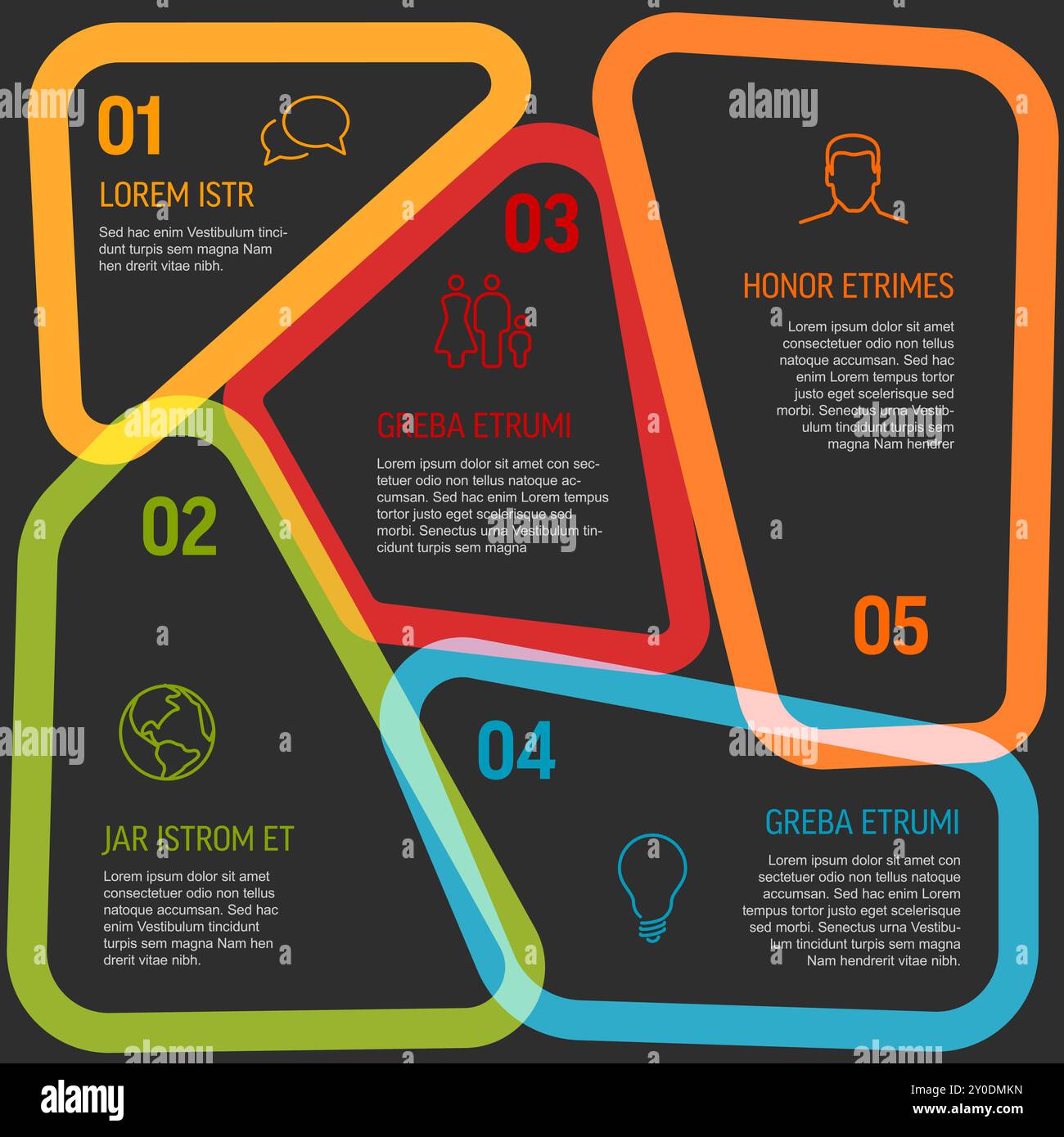 Five corner icon set Stock Vector Images - Alamy