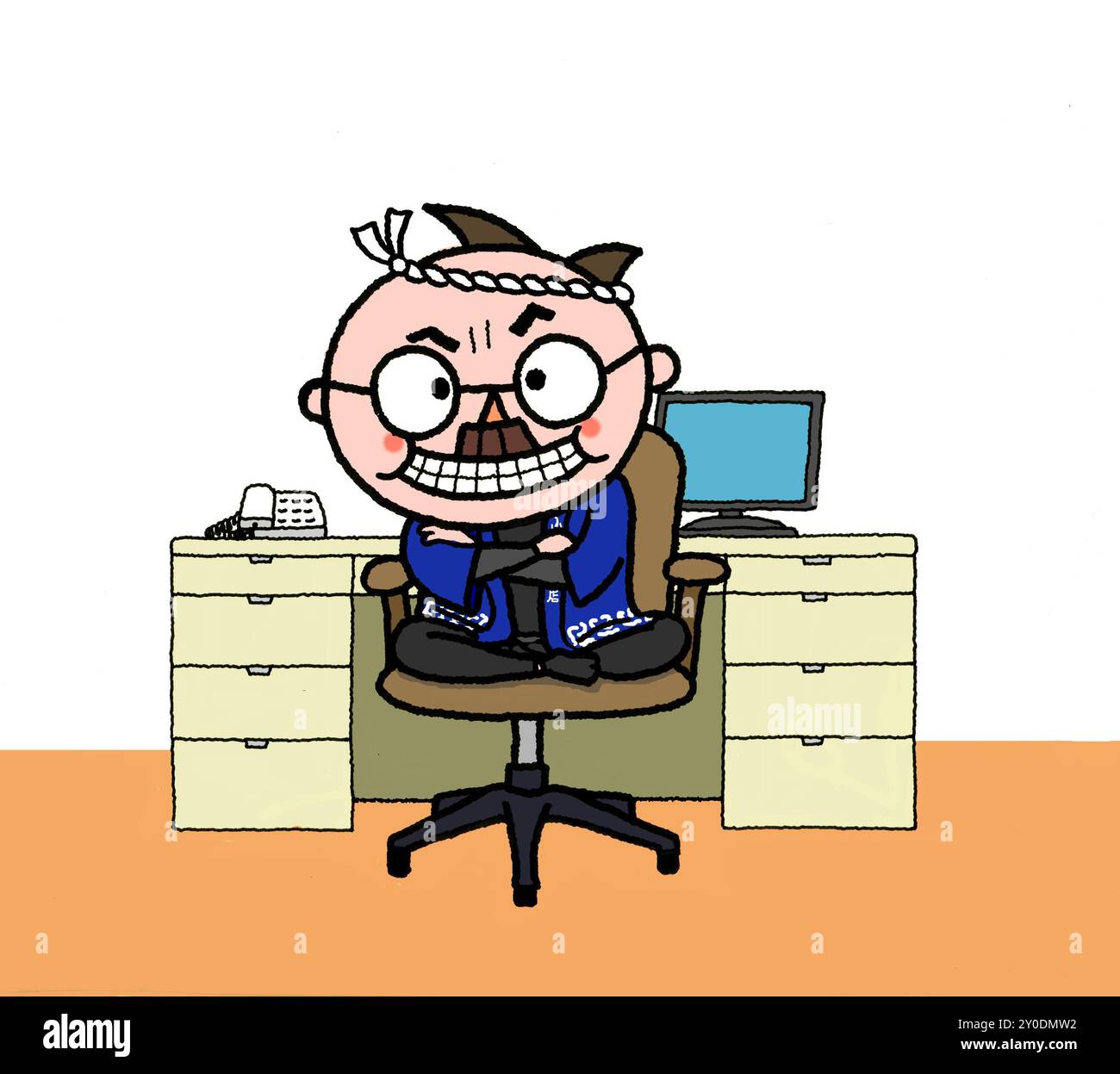 An angry taskmaster, craftsman,father and a true Tokyoite Stock Photo ...