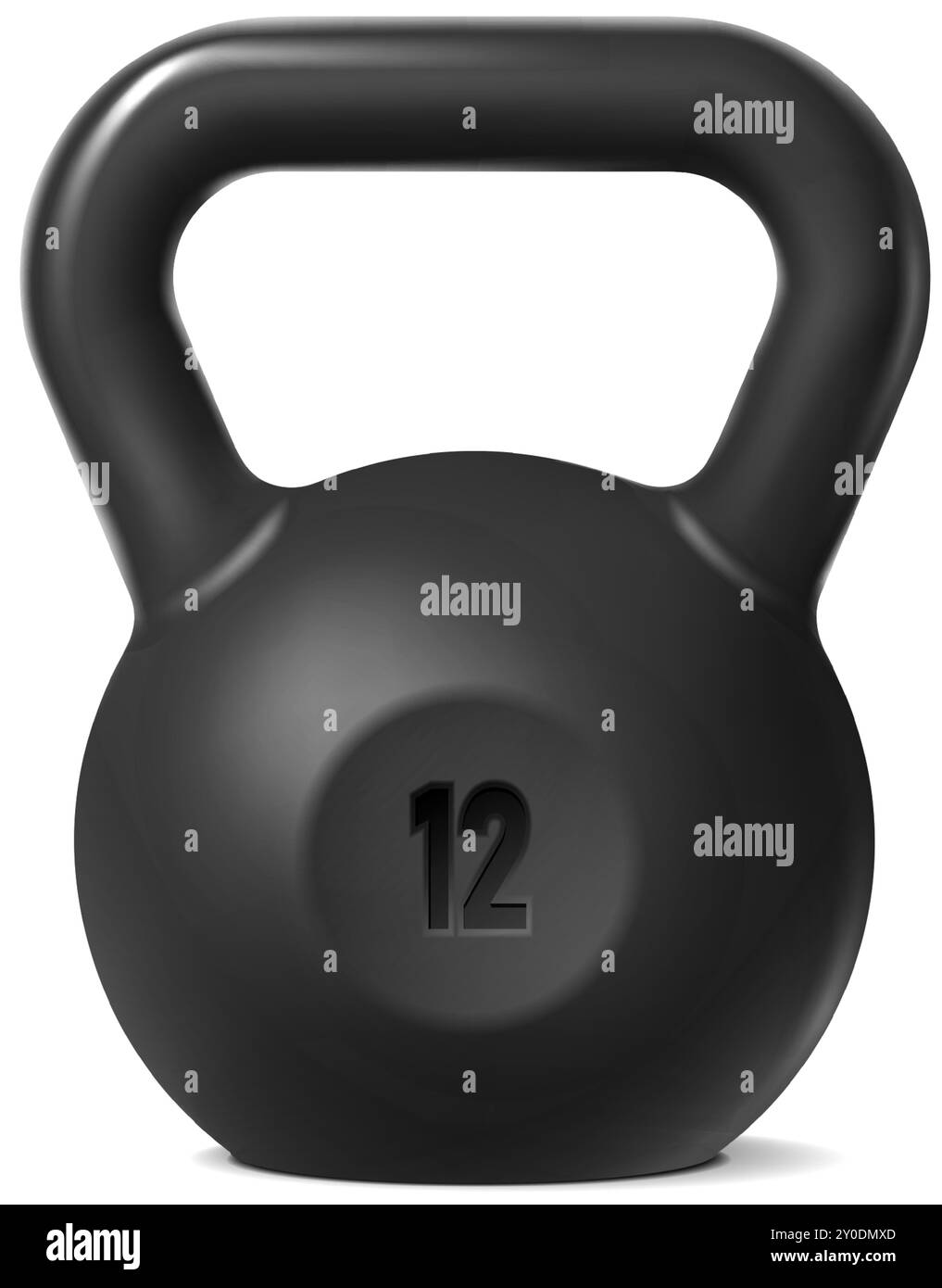 3d realistic icon illustration. Kettlebell weights. Isolated on white ...