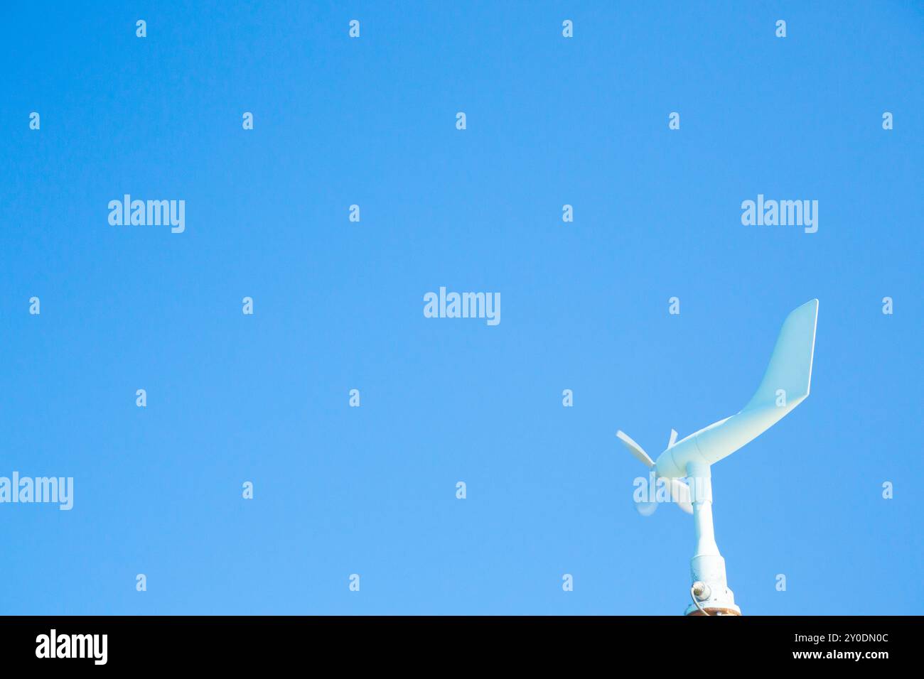 Blue sky and the wind speed anemoscope Stock Photo - Alamy