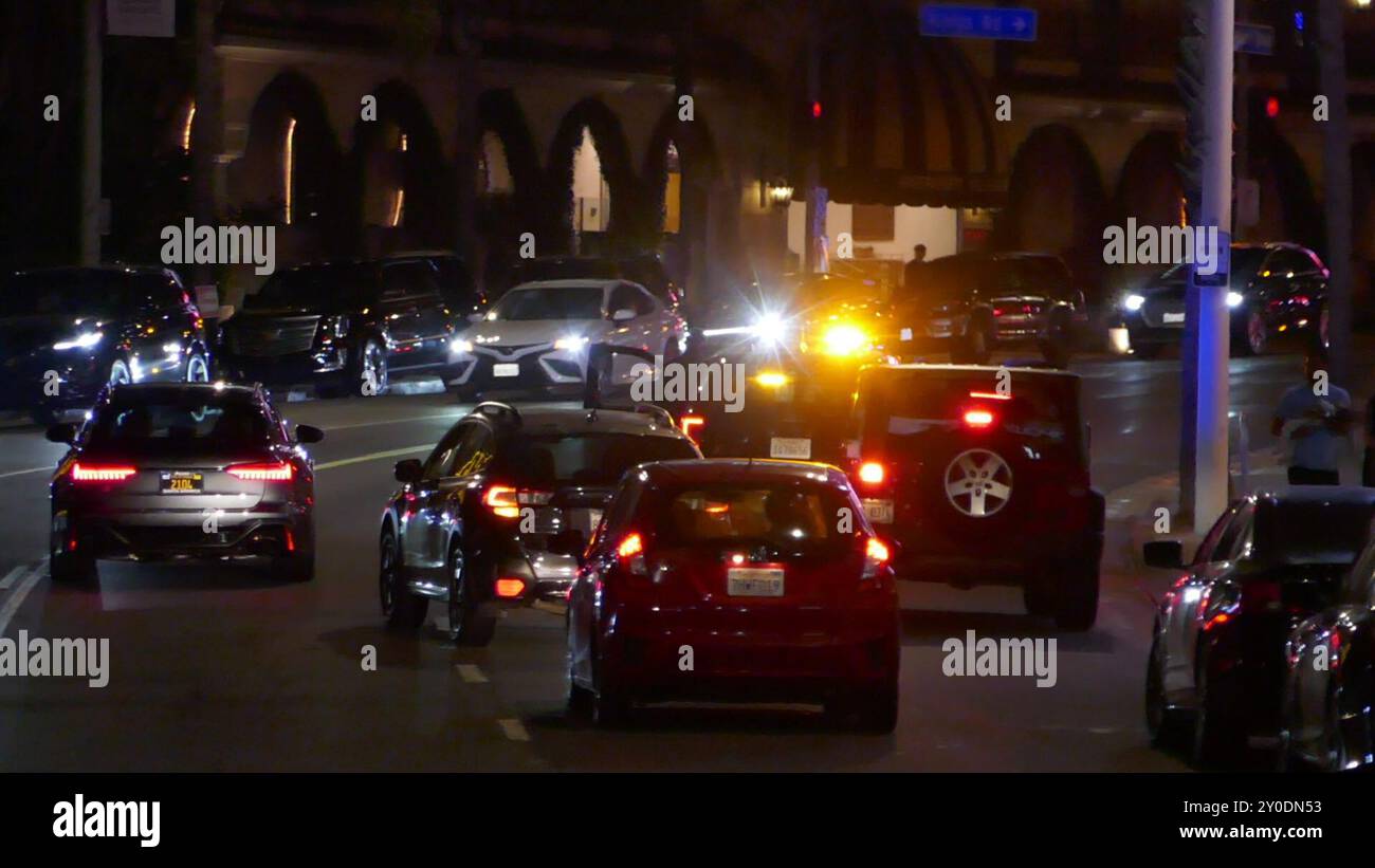 Los Angeles, California, USA 30th August 2024 Police pulling car over ...