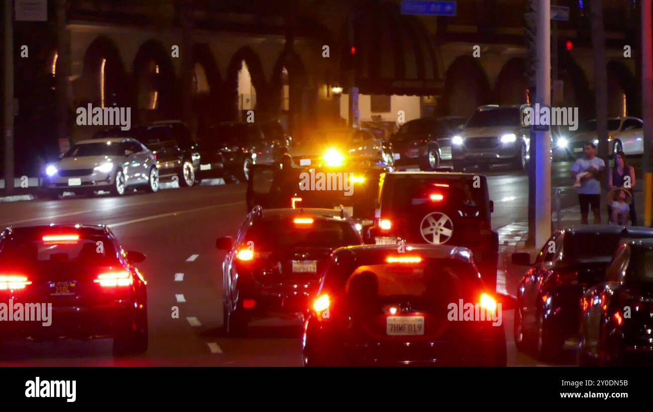 Los Angeles, California, USA 30th August 2024 Police pulling car over ...