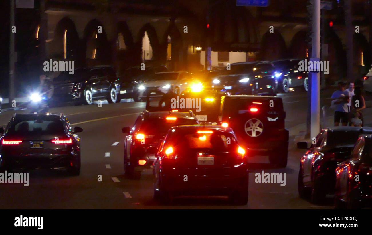Los Angeles, California, USA 30th August 2024 Police pulling car over ...