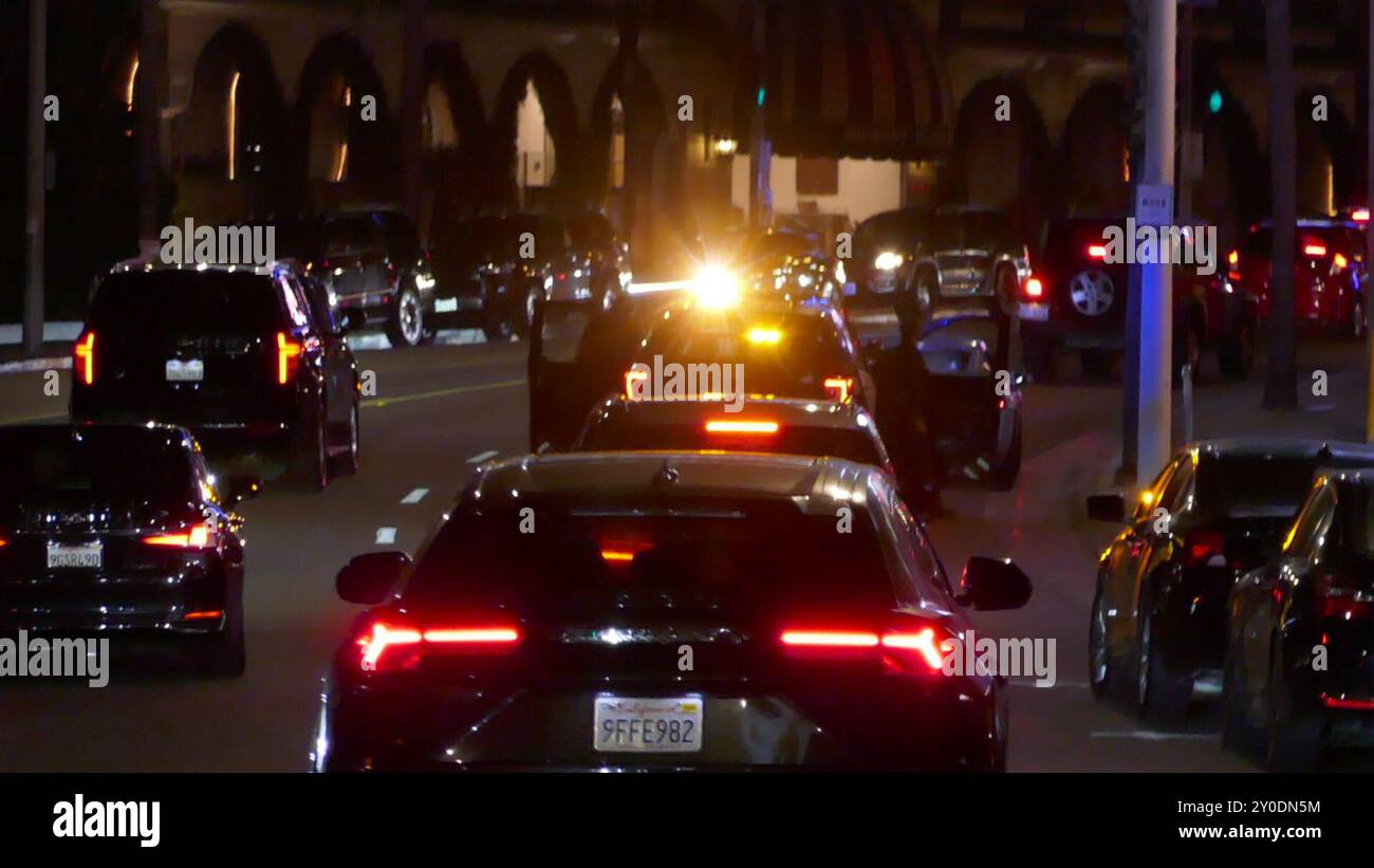 Los Angeles, California, USA 30th August 2024 Police pulling car over ...
