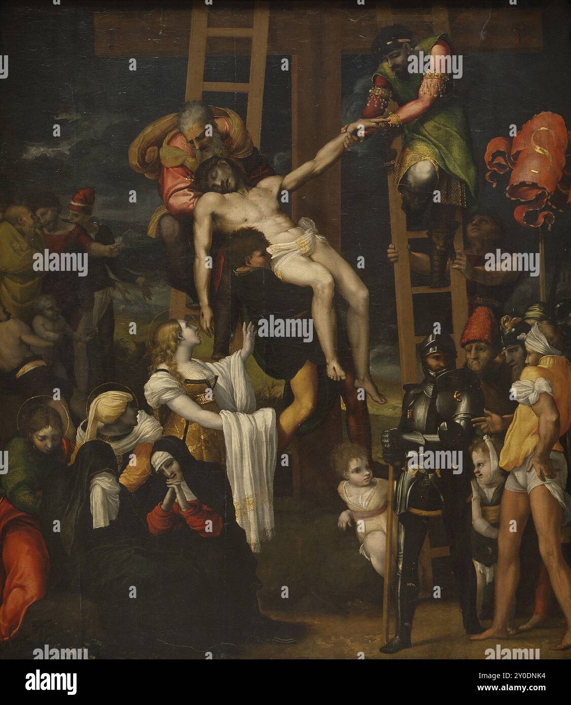 The Descent from the Cross painting by Pedro Machuca Stock Photo - Alamy