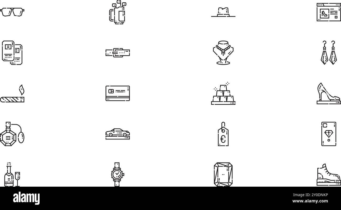 Luxury shop icons High-Quality Vector Icons Collection with Editable ...