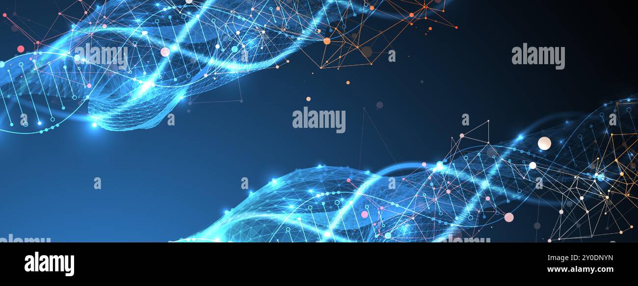 Scientific and technological background. An image of a DNA molecule ...