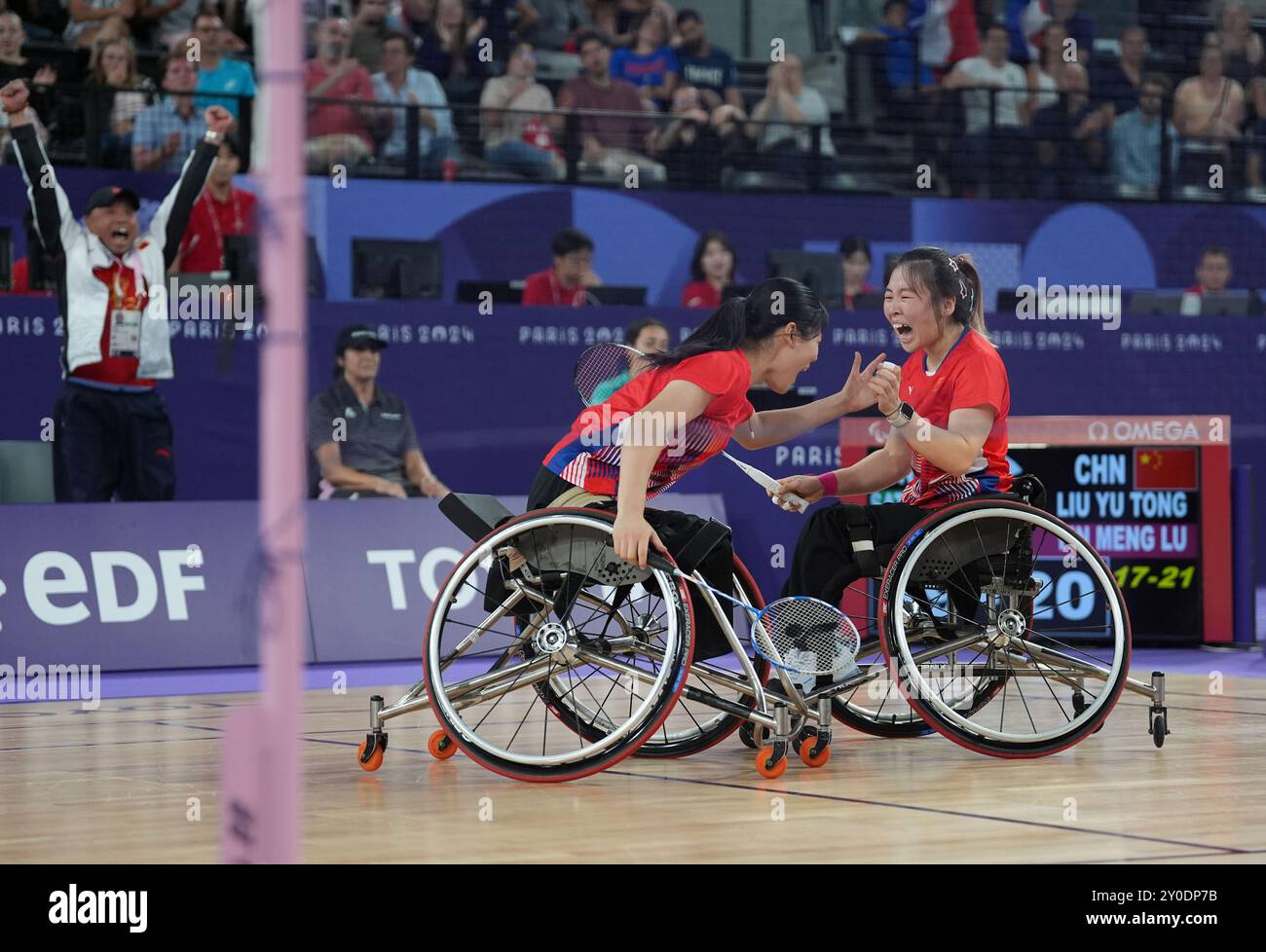 Paris, France. 1st Sep, 2024. Liu Yutong (L)/Yin Menglu of China ...