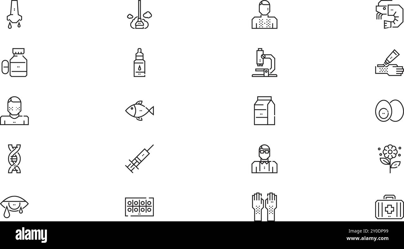 Allergies icons High-Quality Vector Icons Collection with Editable ...