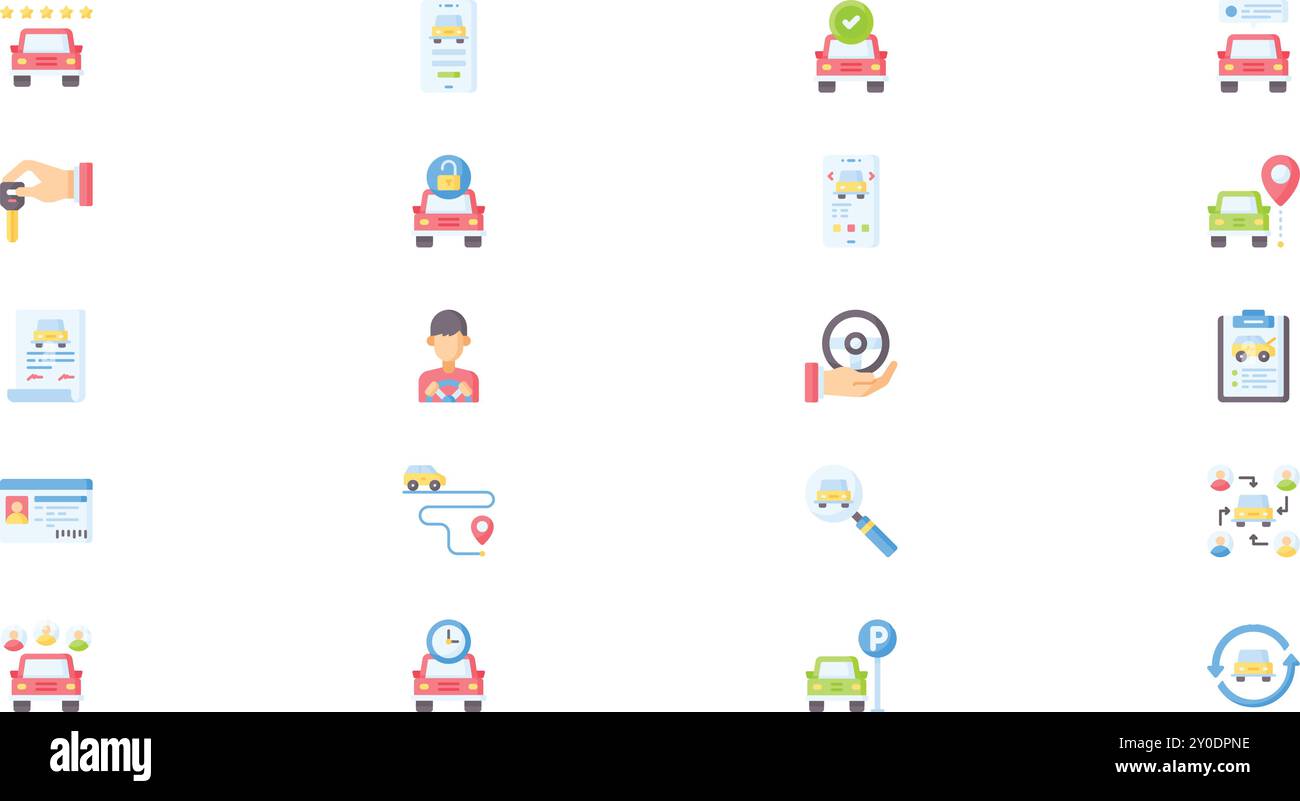 Car sharing icons High-Quality Vector Icons Collection with Editable ...
