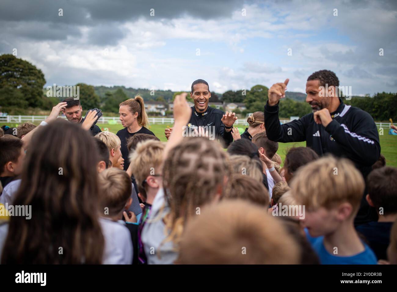 EDITORIAL USE ONLY (left to right) Former GB Paralympic football ...