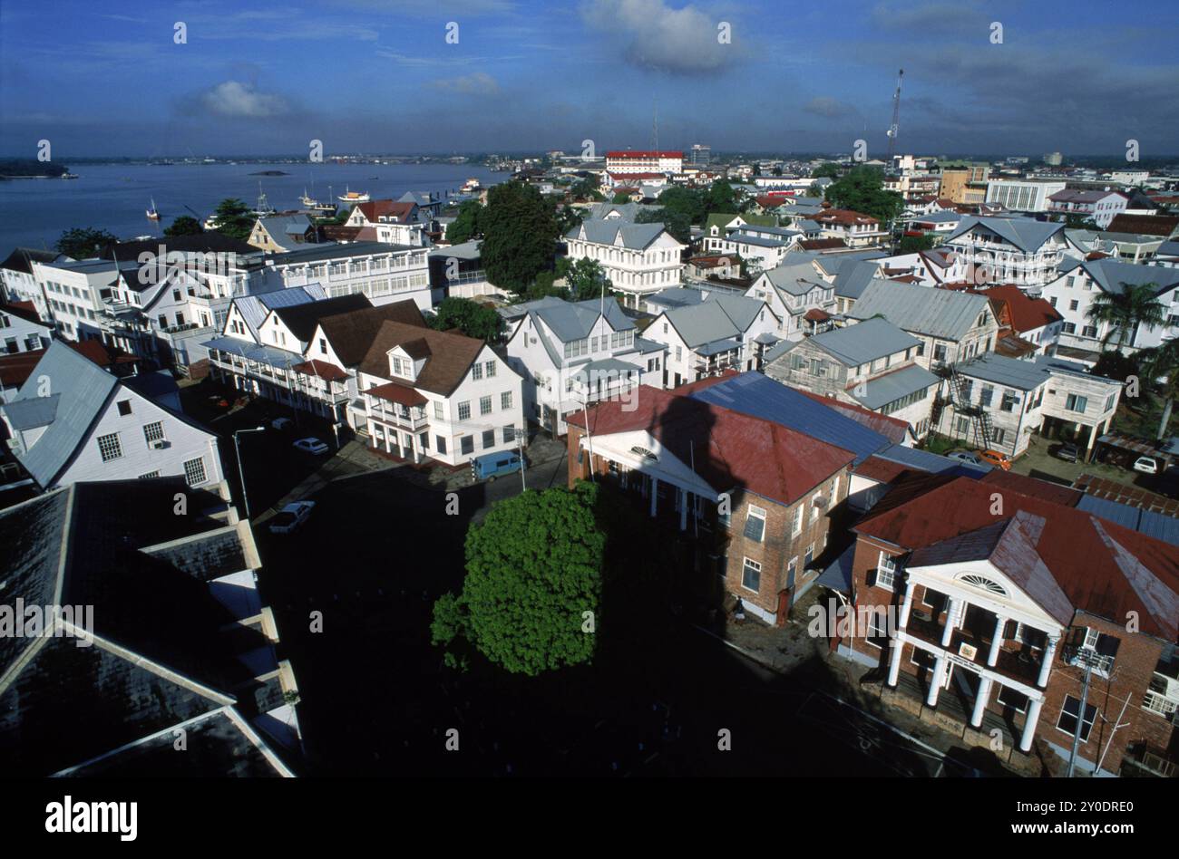 Dutch Colonial buildings in Paramaribo, the capital of Suriname Stock ...