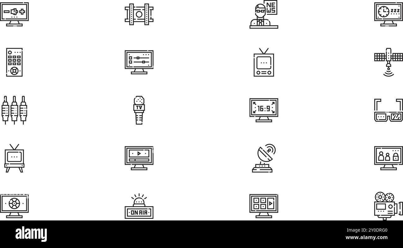 Television icons High-Quality Vector Icons Collection with Editable ...