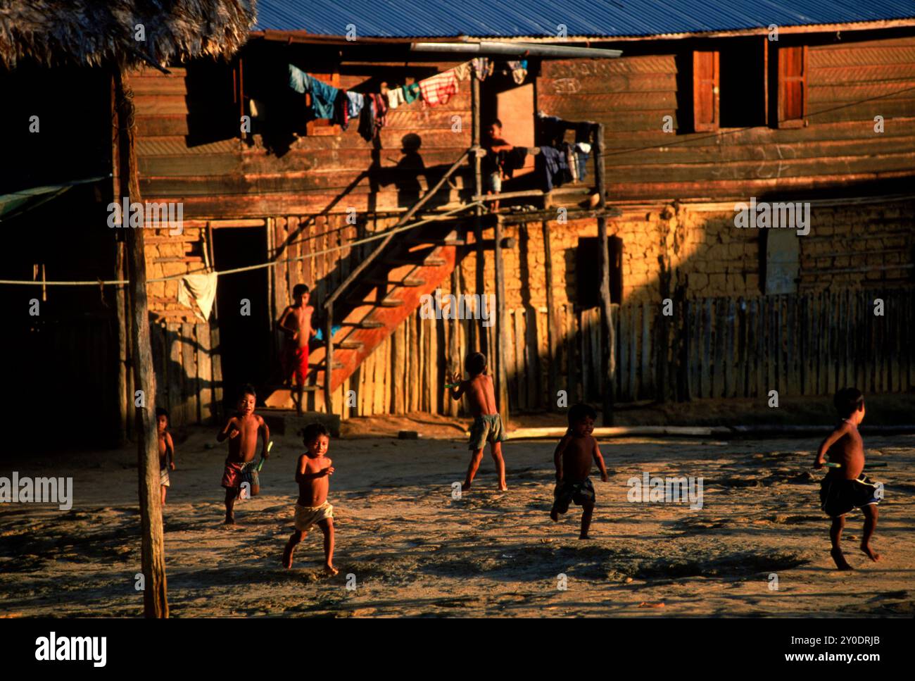 Tirio Indian children at play, Suriname Stock Photo - Alamy