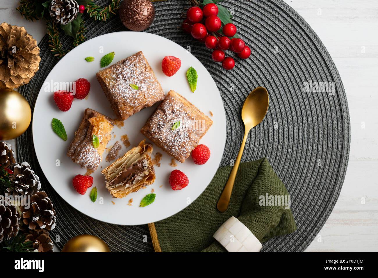 Miguelitos are typical pastries from Spain made from puff pastry. Top ...