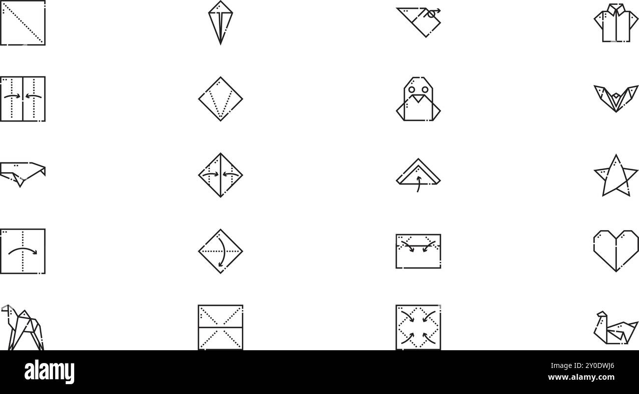 Origami icons High-Quality Vector Icons Collection with Editable Stroke ...